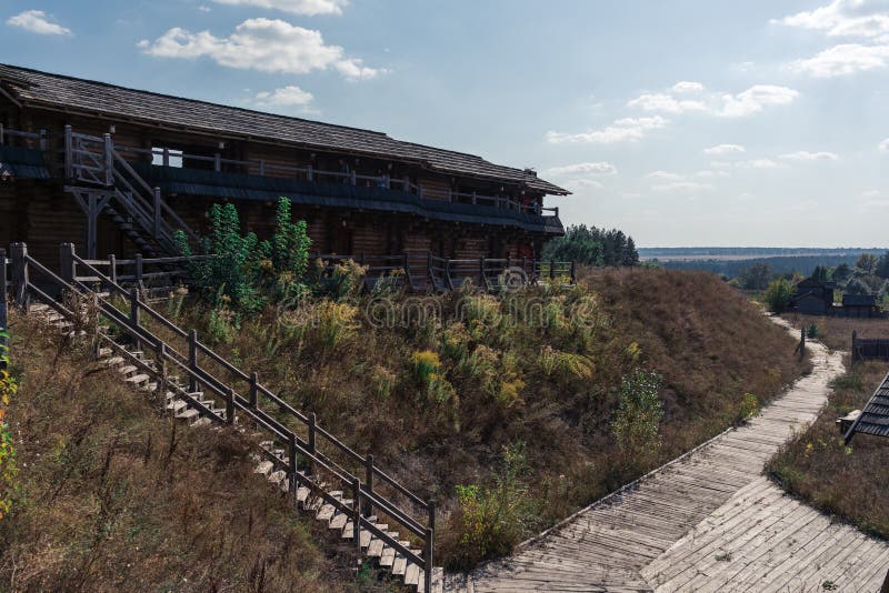 Ancient Kyiv in "the Kievan Rus Park", Ukraine Editorial Stock Photo ...