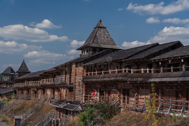 Ancient Kyiv in "the Kievan Rus Park", Ukraine Editorial Stock Photo ...