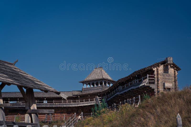 Ancient Kyiv in "the Kievan Rus Park", Ukraine Editorial Image - Image ...