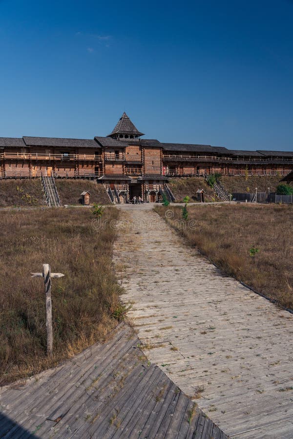 Ancient Kyiv in "the Kievan Rus Park", Ukraine Stock Image - Image of ...
