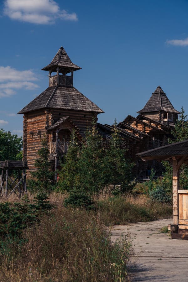 Ancient Kyiv in "the Kievan Rus Park", Ukraine Editorial Stock Image ...