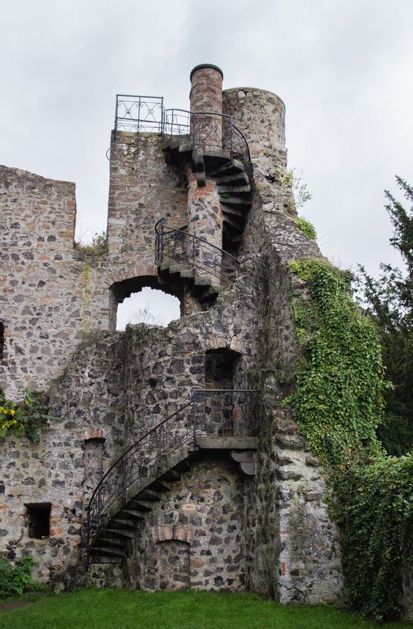 Stone Steps of an Ancient Ladder. Stock Image - Image of blue, fortress ...