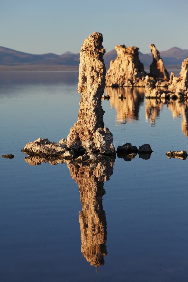 Ancient Lake in a Crater Volcano Stock Photo - Image of salt, calcium ...