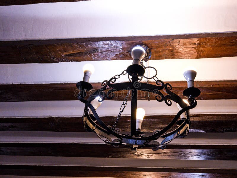 Ancient Lamp on the Ceiling Stock Image - Image of ancient, history ...