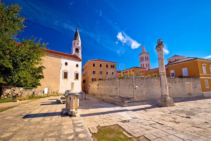 Ancient Landmarks of Zadar View Stock Photo - Image of ancient ...
