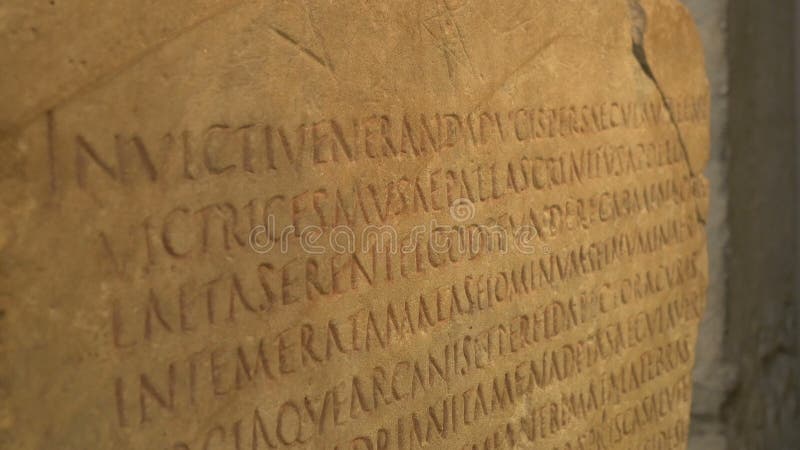 Ancient Language Roman Text Stock Footage - Video of rock, detail: 61632742