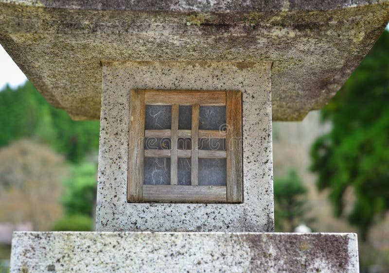 Ancient Lantern at Pine Tree Forest Stock Photo - Image of relaxation ...