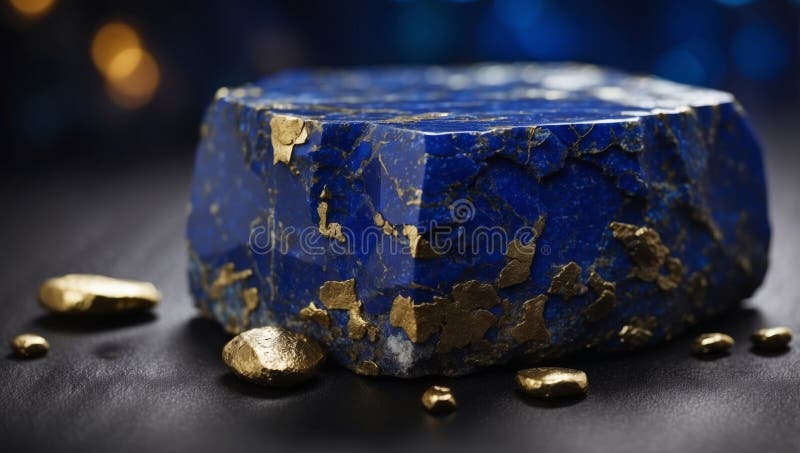 Ancient Lapis Lazuli Stone Showcasing Rich Texture and Timeless Allure ...