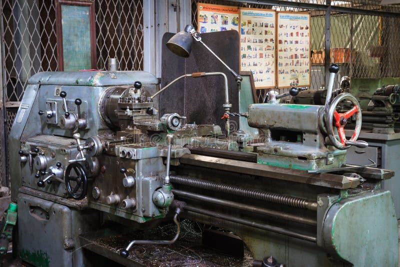 Ancient lathe stock image. Image of engine, iron, manufacturing - 16530981