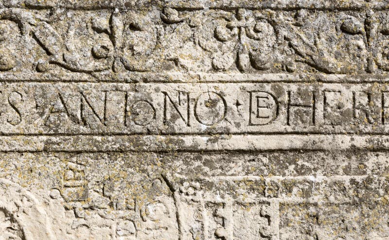 Ancient Latin Inscription stock photo. Image of surface - 59165786