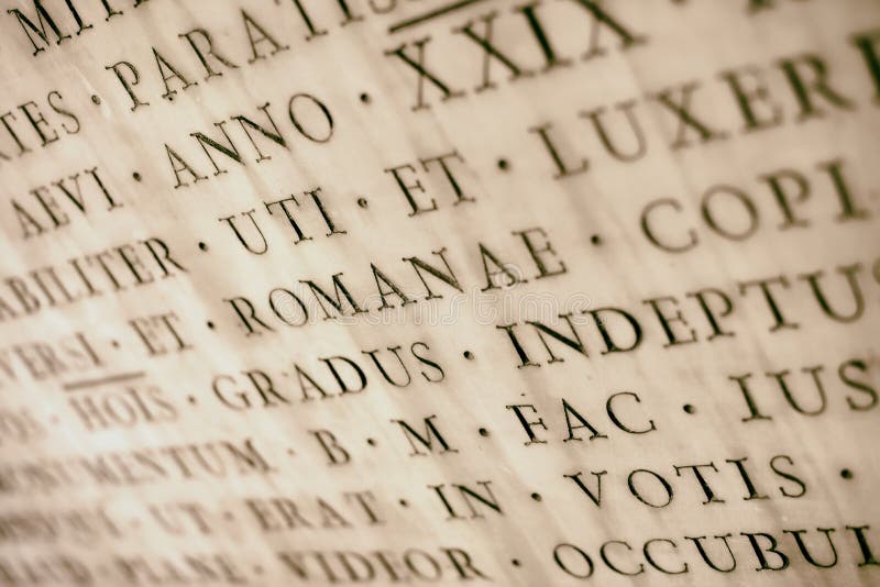 Ancient Latin Inscription stock image. Image of surface - 59165897