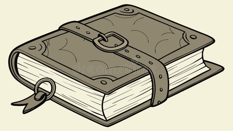 Ancient Leather Bound Book, Knowledge, History, and Wisdom, Vector ...
