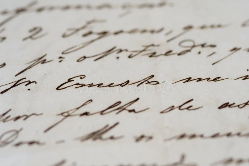 Ancient letter and ink stock image. Image of aged, calligraphy - 2238131