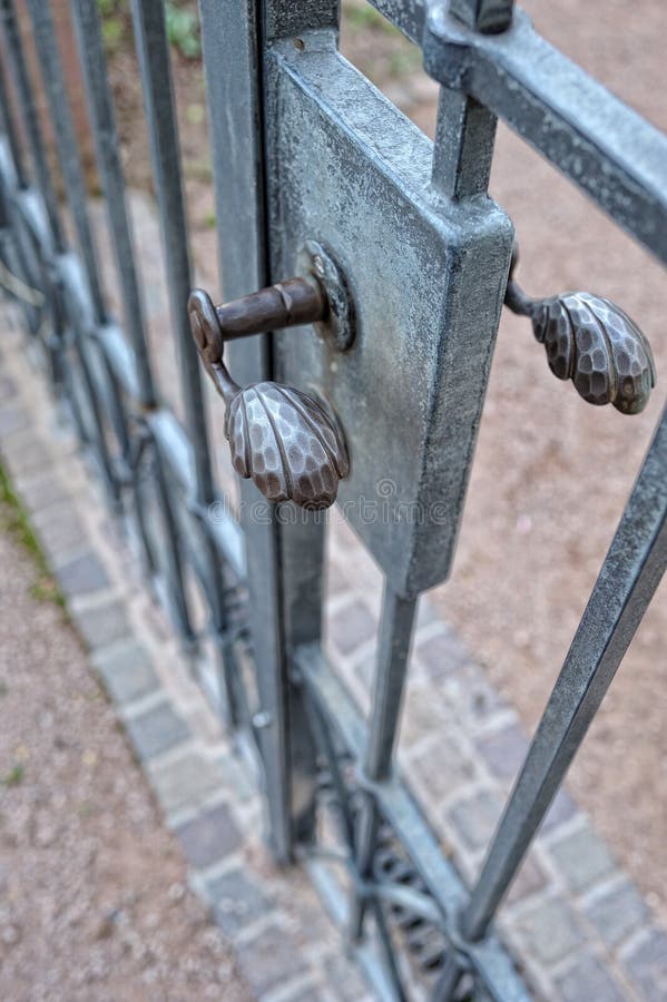 Ancient metallic gate stock photo. Image of courtyard - 21155814