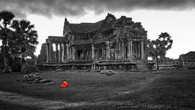 Ancient Library in Angkor Wat, Cambodia Stock Image - Image of hindu ...