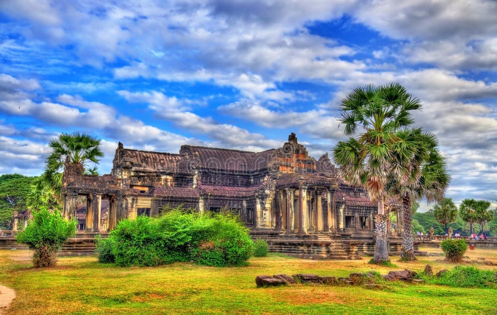 Ancient Library at Angkor Wat, Cambodia Stock Image - Image of cambodia ...