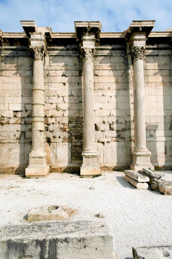 Ancient Library of Hadrian, Athens, Greece Stock Photo - Image of greek ...
