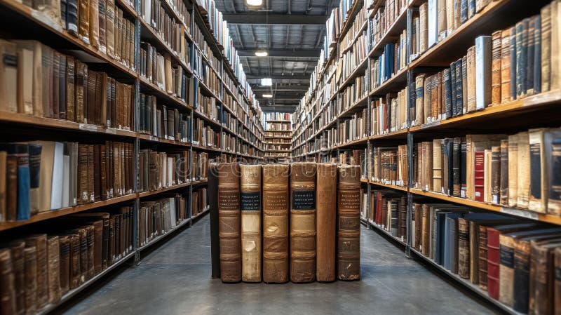 Ancient Library S Grand Hall Stock Illustration - Illustration of ...