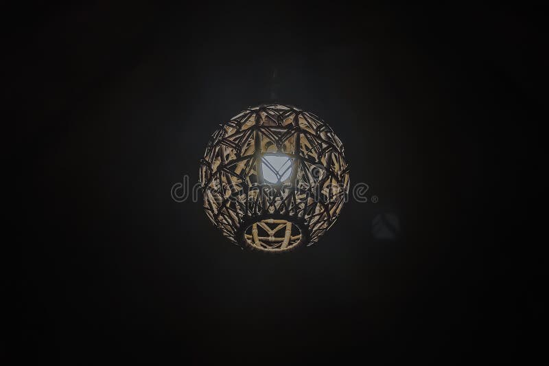 The Ancient Light with Beautiful Ornaments Made Using Wooden Basic ...