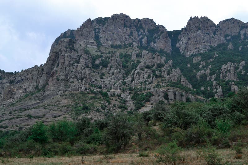 Ancient Limestone Mountains of Rounded Forms. Valley of Ghosts ...