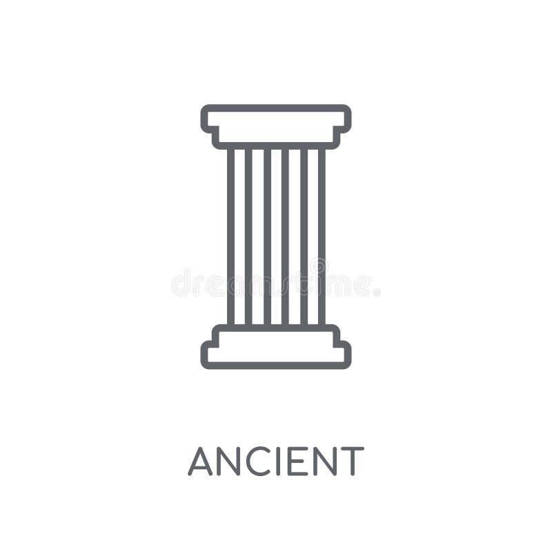 Ancient Linear Icon. Modern Outline Ancient Logo Concept on Whit Stock ...