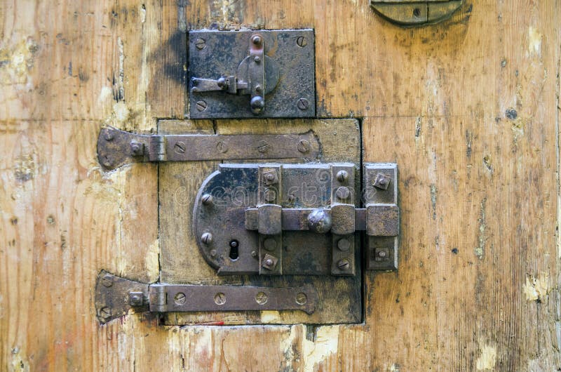 Ancient Lock of Historic Building Stock Image - Image of ancient, bell ...
