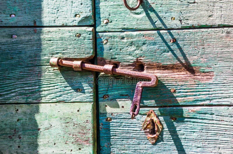 Ancient Lock of Historic Building Stock Image - Image of bolt, italy ...