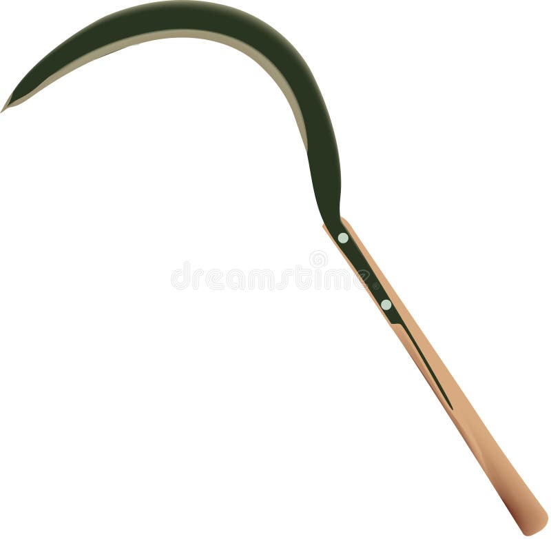 Ancient Long-handle Scythe for Hay- Stock Vector - Illustration of ...