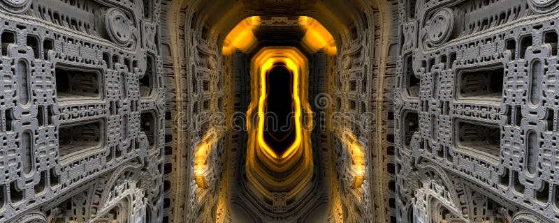 Ancient Luminous Portal Dimensional Background Stock Image - Image of ...