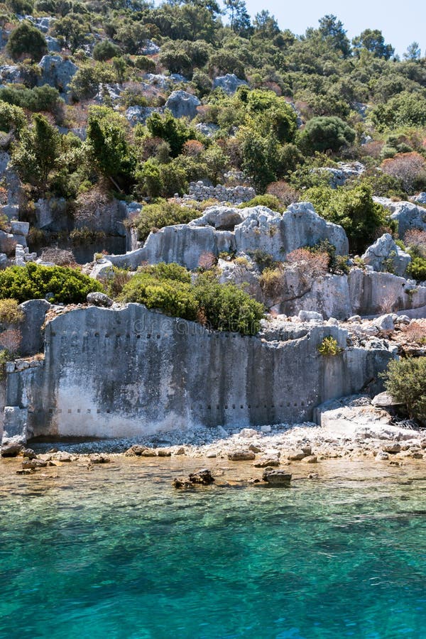 Ancient lycian ruins stock image. Image of city, island - 73143809