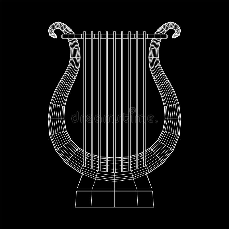 Ancient Lyre or Harp Musical Instrument Stock Vector - Illustration of ...
