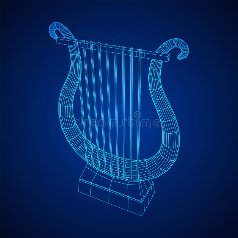 Ancient Lyre or Harp Musical Instrument Stock Vector - Illustration of ...