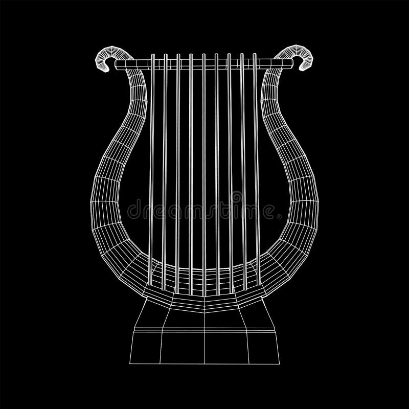 Ancient Lyre or Harp Musical Instrument Stock Vector - Illustration of ...