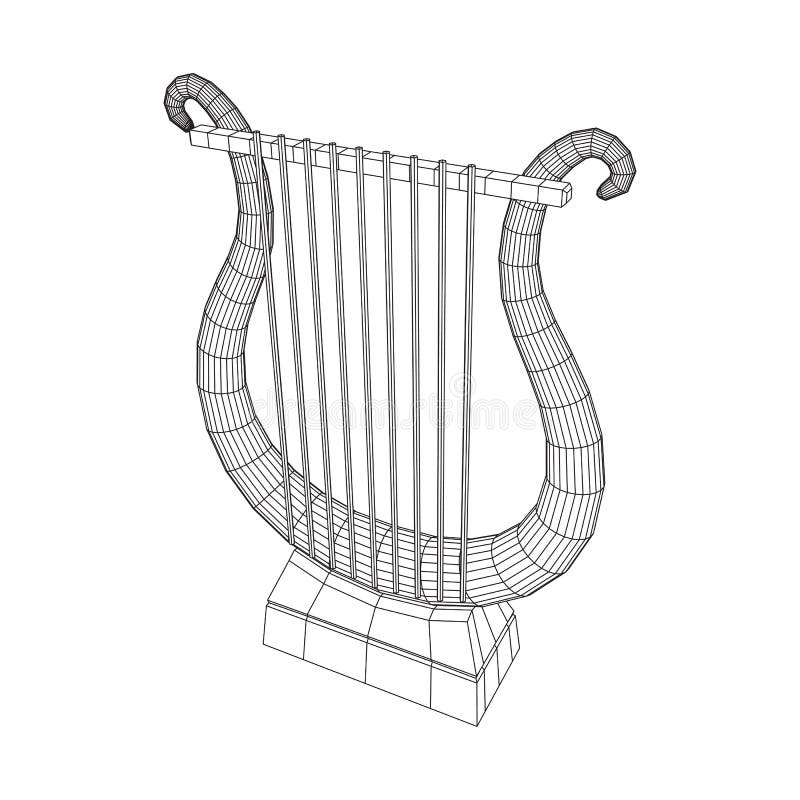 Ancient Lyre or Harp Musical Instrument Stock Illustration ...