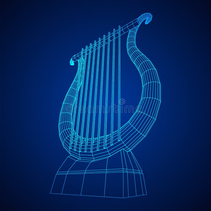 Ancient Lyre or Harp Musical Instrument Stock Illustration ...
