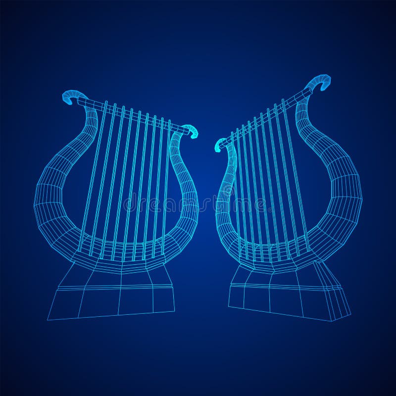 Ancient Lyre or Harp Musical Instrument Stock Illustration ...