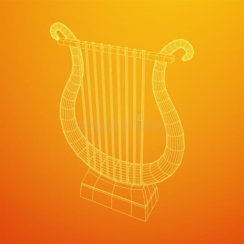 Ancient Lyre or Harp Musical Instrument Stock Illustration ...