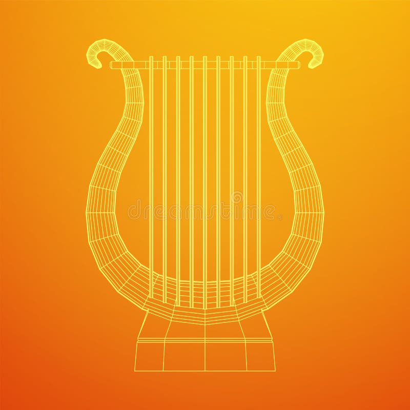 Ancient Lyre or Harp Musical Instrument Stock Vector - Illustration of ...