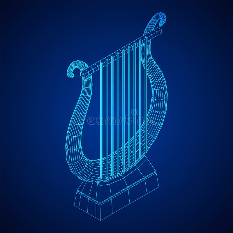 Ancient Lyre or Harp Musical Instrument Stock Vector - Illustration of ...