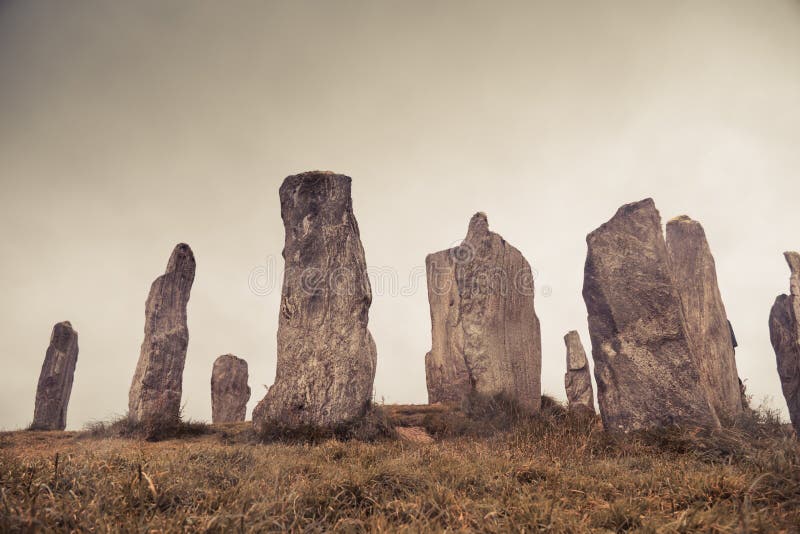 Calanais or Callanish Standing Stones Stock Image - Image of scenery ...