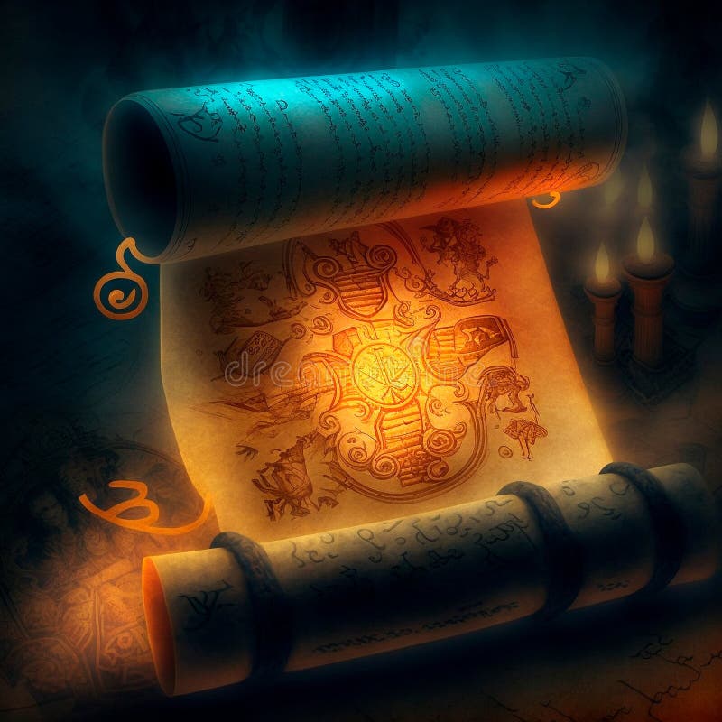 Ancient Magic List stock illustration. Illustration of document - 267002311