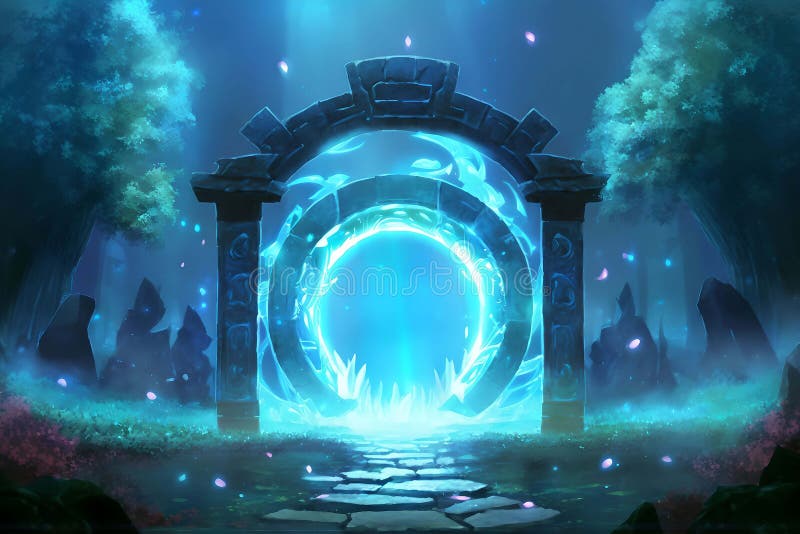 The Ancient Magic Portal Generated by Ai Stock Illustration ...