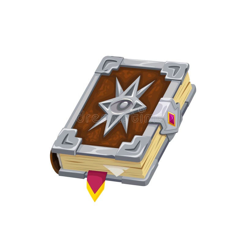 Ancient Magic Spellbook, Medieval Book, Game Icon Stock Vector ...