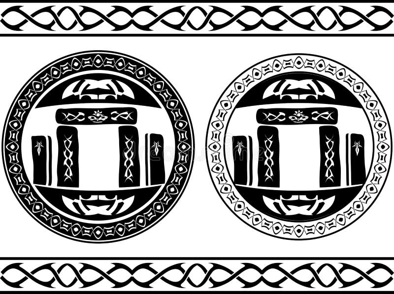 Ancient magic stones stock vector. Illustration of design - 42259755