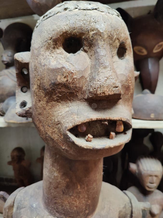 Ancient Man Sculpture Skull Face Man Face Stock Photo - Image of head ...