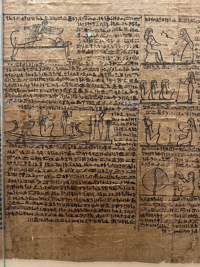 Ancient Manuscript on Papyrus Editorial Photography - Image of scribble ...