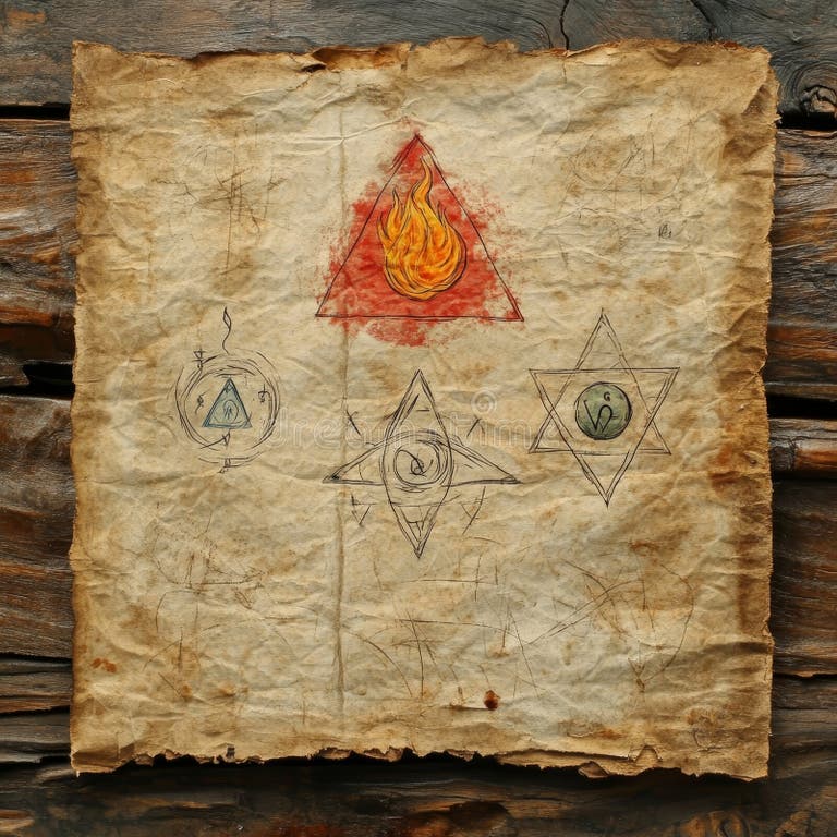 Ancient Map of the Ancient Civilization with the Image of the Fire ...