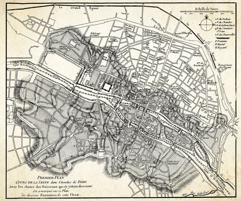 Historical Maps Paris Tennessee Vintage Paris Map Stock Illustrations