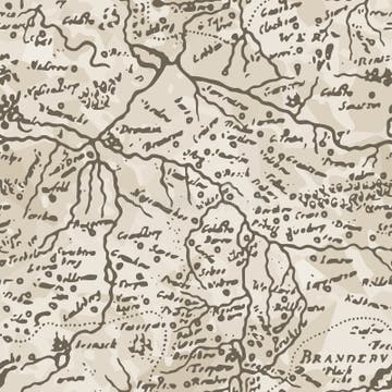 Ancient Map (vector Seamless W Stock Vector - Illustration of brown ...