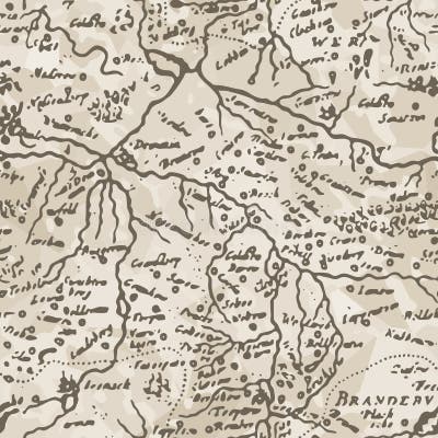 Ancient Map (vector Seamless W Stock Vector - Illustration of brown ...